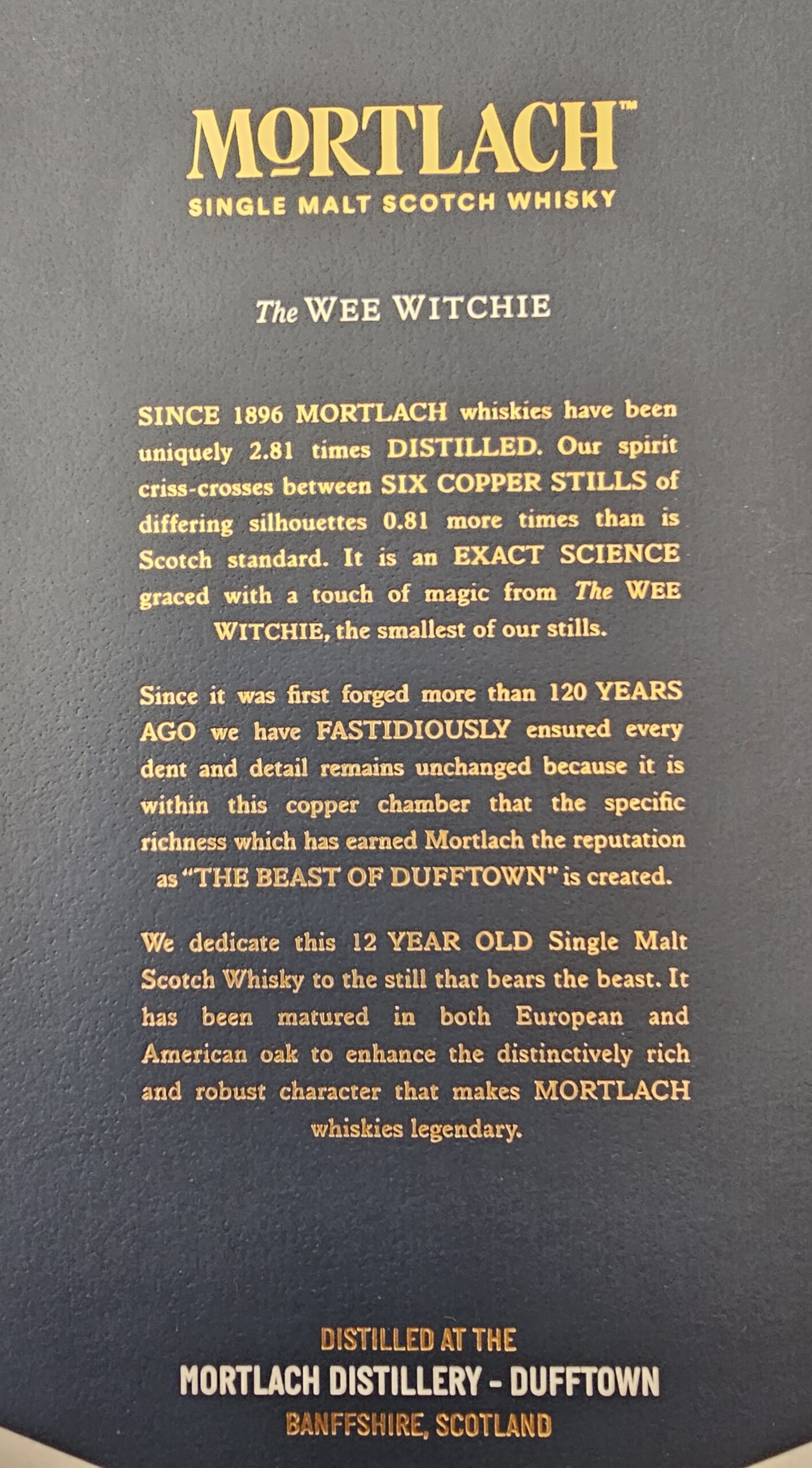 Mortlach „12 year old The Wee Witchie“ – VERKAUFT – Christoph's Whisky ...