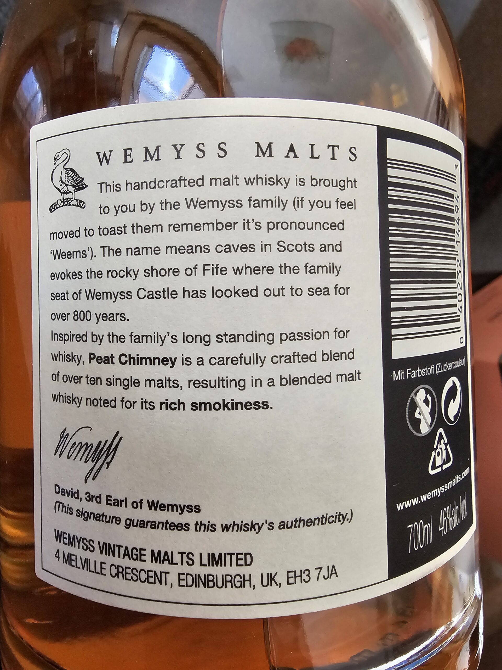 Wemyss „Peat Chimney“ – Christoph's Whisky Sammlung
